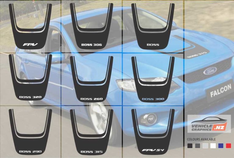 Ford Falcon Bonnet Bulge Top Decals | Ford Vehicle Decals | Ford Falcon