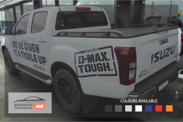 Isuzu D-MAX Tough Rear Side Decals | Isuzu Vehicle Decals