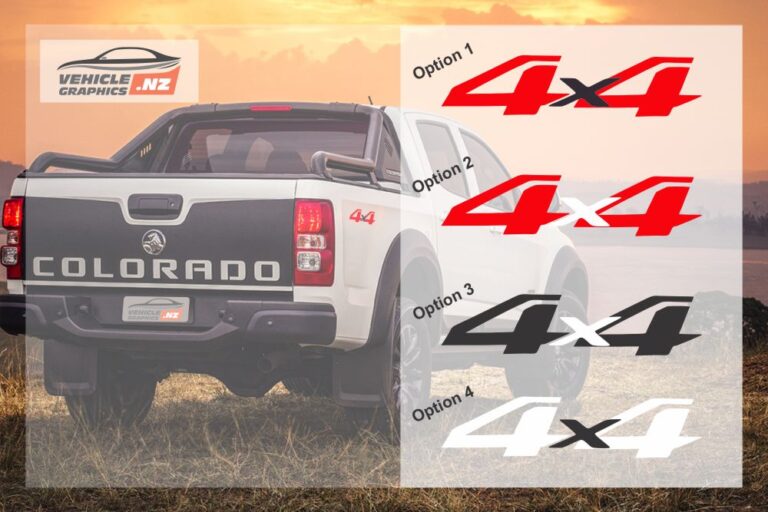 Holden Colorado 4x4 Decals | Holden Vehicle Decals | VehicleGraphicsNZ