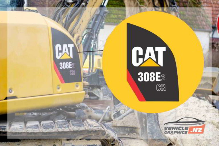 CAT 308E2 CR Side Decal | CAT Excavator Decals | Vehicle Graphics NZ