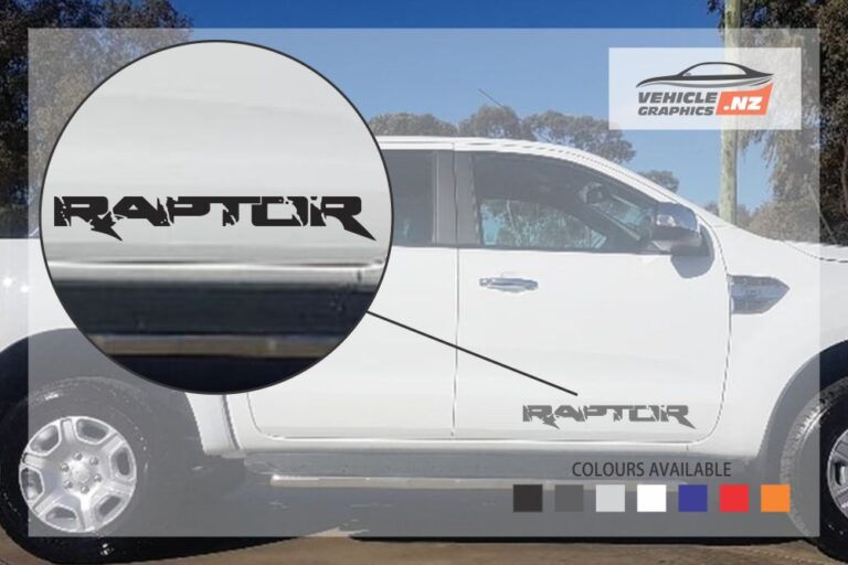 Ford Ranger Raptor Side Door Lettering Decal | Ford Vehicle Decals