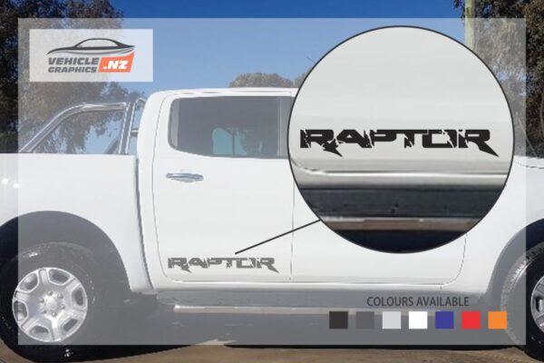 Ford Ranger Raptor Side Door Lettering Decal | Ford Vehicle Decals