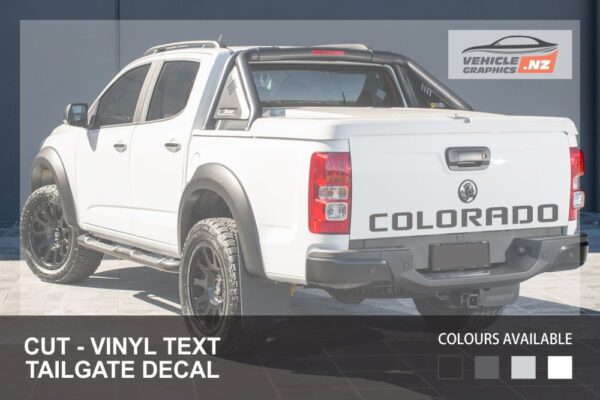 Holden Colorado Tailgate Lettering Decal | Holden Vehicle Graphics NZ