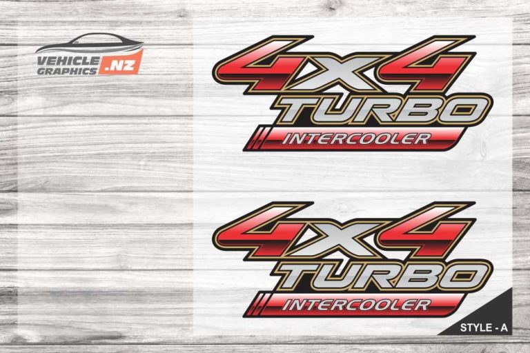 4x4 Turbo Intercooler Decal – Durable Custom Vehicle Sticker