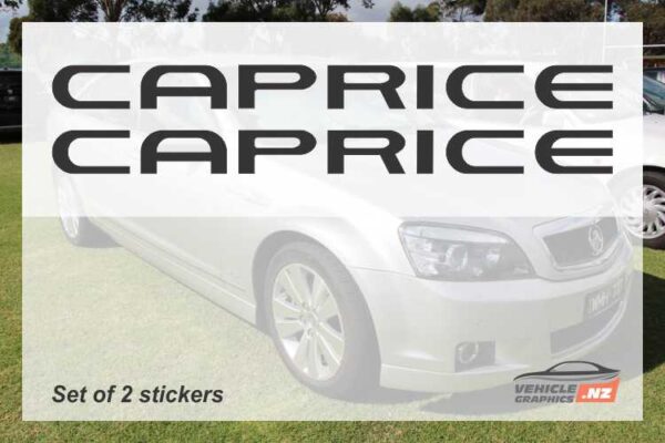 Holden Caprice Text Decal | Holden Decals | Vehicle Graphics NZ