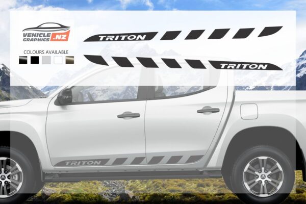 Mitsubishi Triton Side Stripes Graphic Kit | Vehicle Graphics NZ