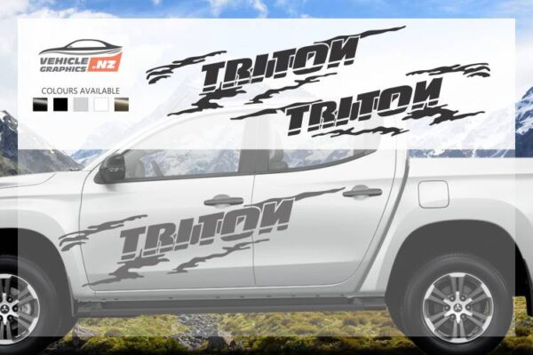 Stylish Triton Side Door Graphic Kit | Mitsubishi Vehicle Graphics