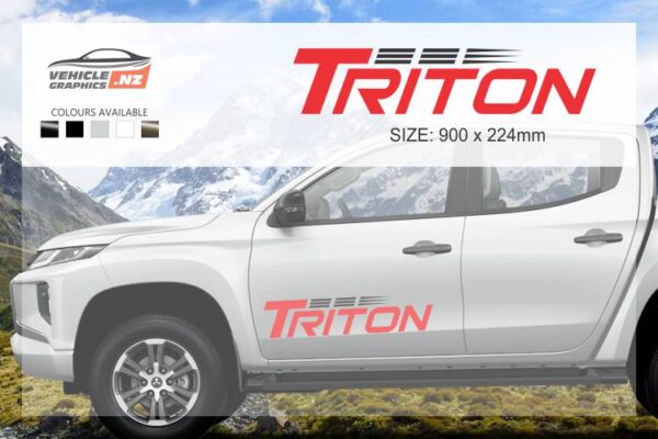 Triton Strike Side Door Decals | Mitsubishi Vehicle Graphics NZ