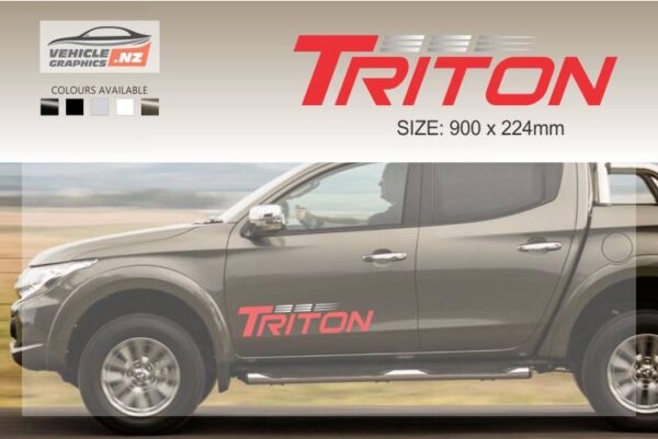 Triton Strike Side Door Decals | Mitsubishi Vehicle Graphics NZ