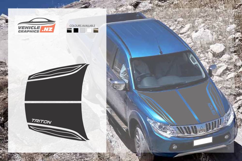 Triton Hood Graphics | Mitsubishi Vehicle Graphics NZ