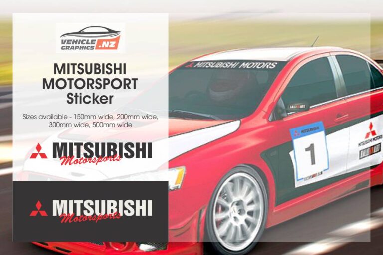 Mitsubishi Motorsport Decal | Mitsubishi | Vehicle Graphics NZ