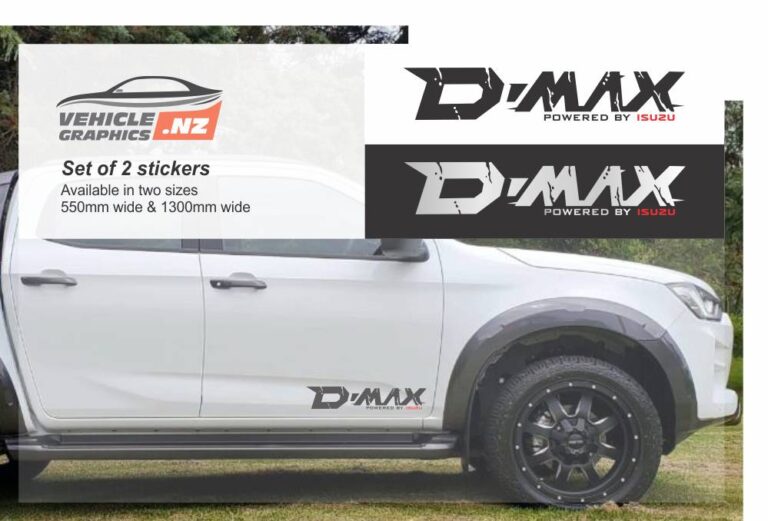 Isuzu D-Max Side Door Grunge Decals | Isuzu Vehicle Graphics NZ