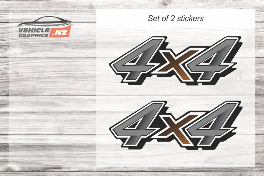 Generic 4x4 Decals (Pair) – Weatherproof Vehicle Stickers NZ | 35074