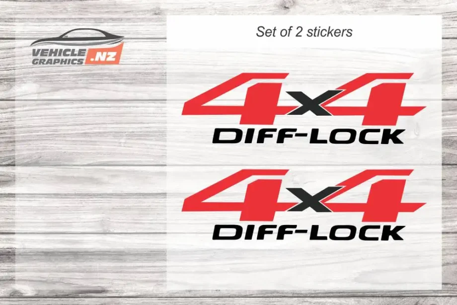 Generic 4x4 Decals (Pair) – Weatherproof Vehicle Stickers NZ | 35074